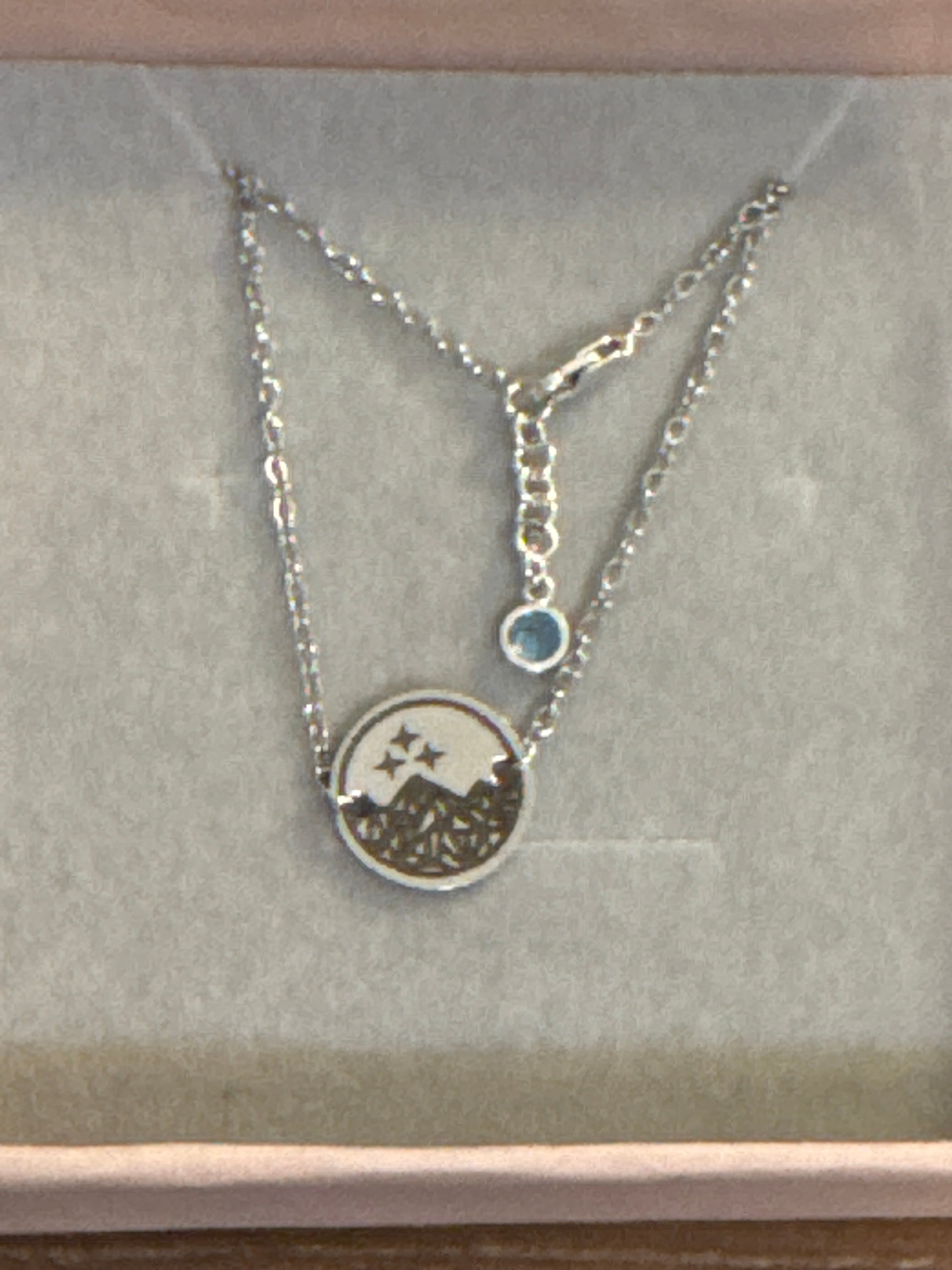 Premade Necklace velaris connector, stainless steel chain, birthstone ...